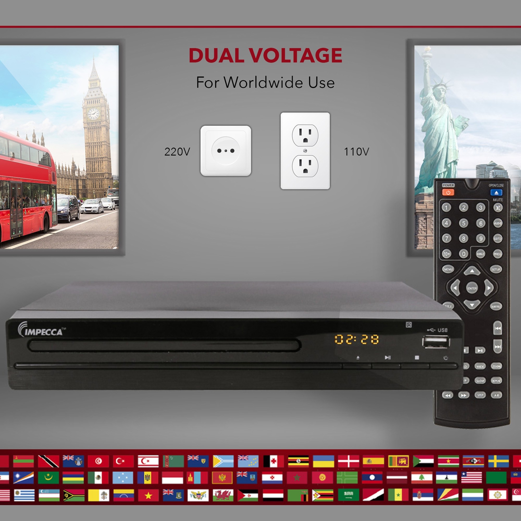 Compact Home DVD Player with HDMI and USB Playback