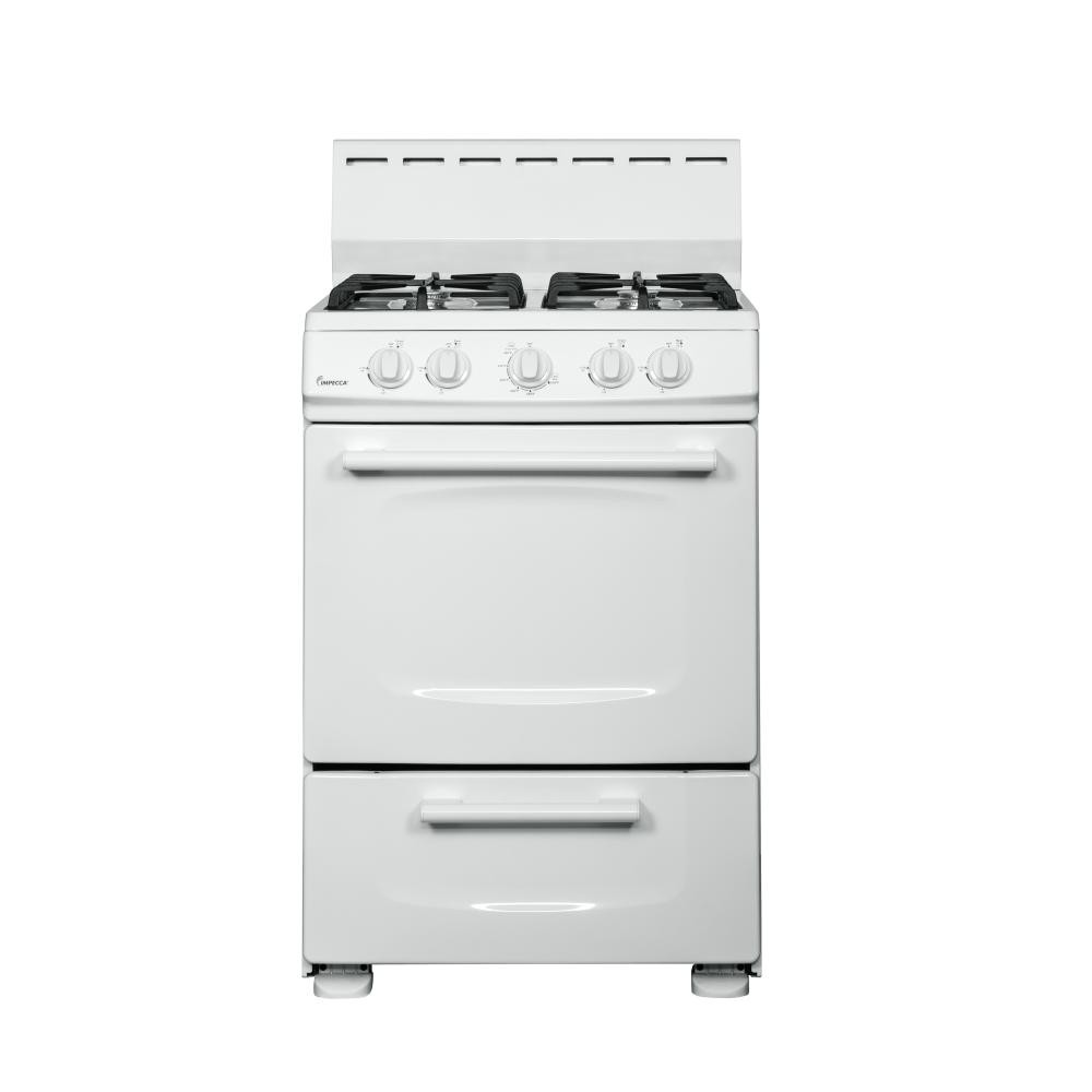 24” Gas Range, White