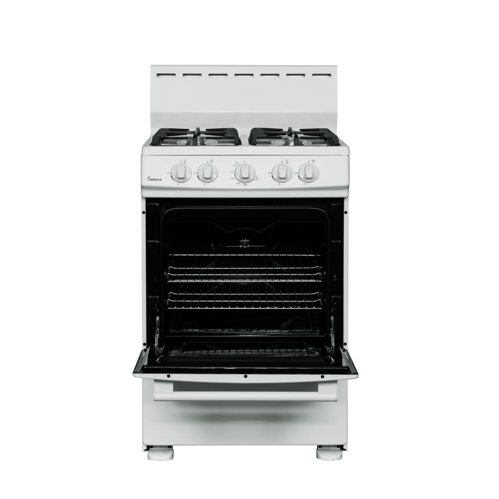 24” Gas Range, White