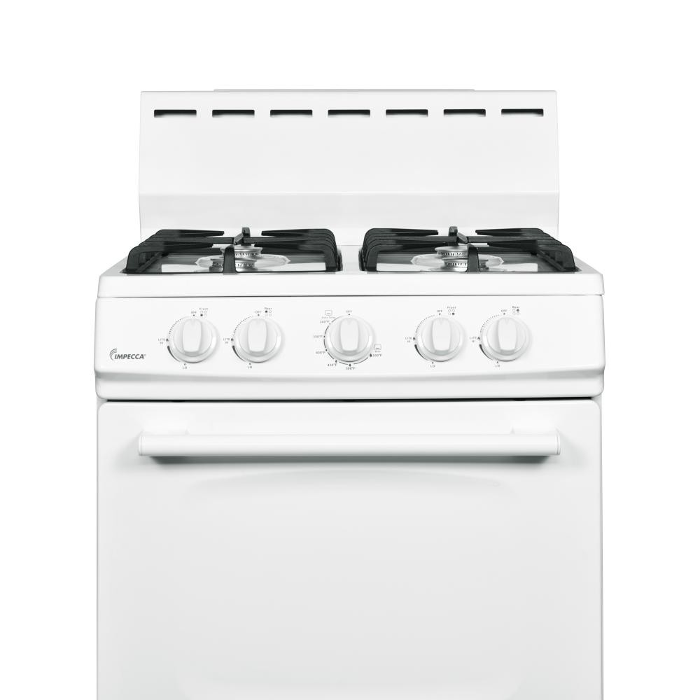 24” Gas Range, White