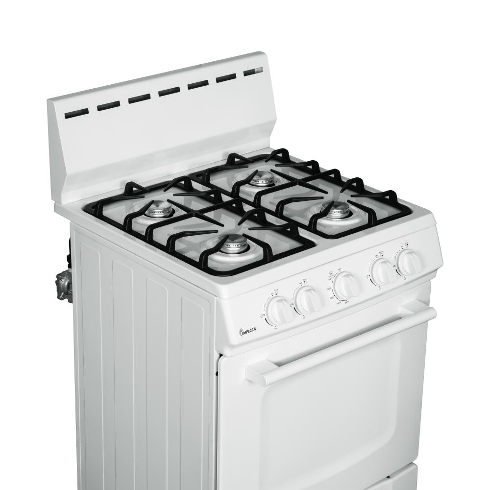 24” Gas Range, White